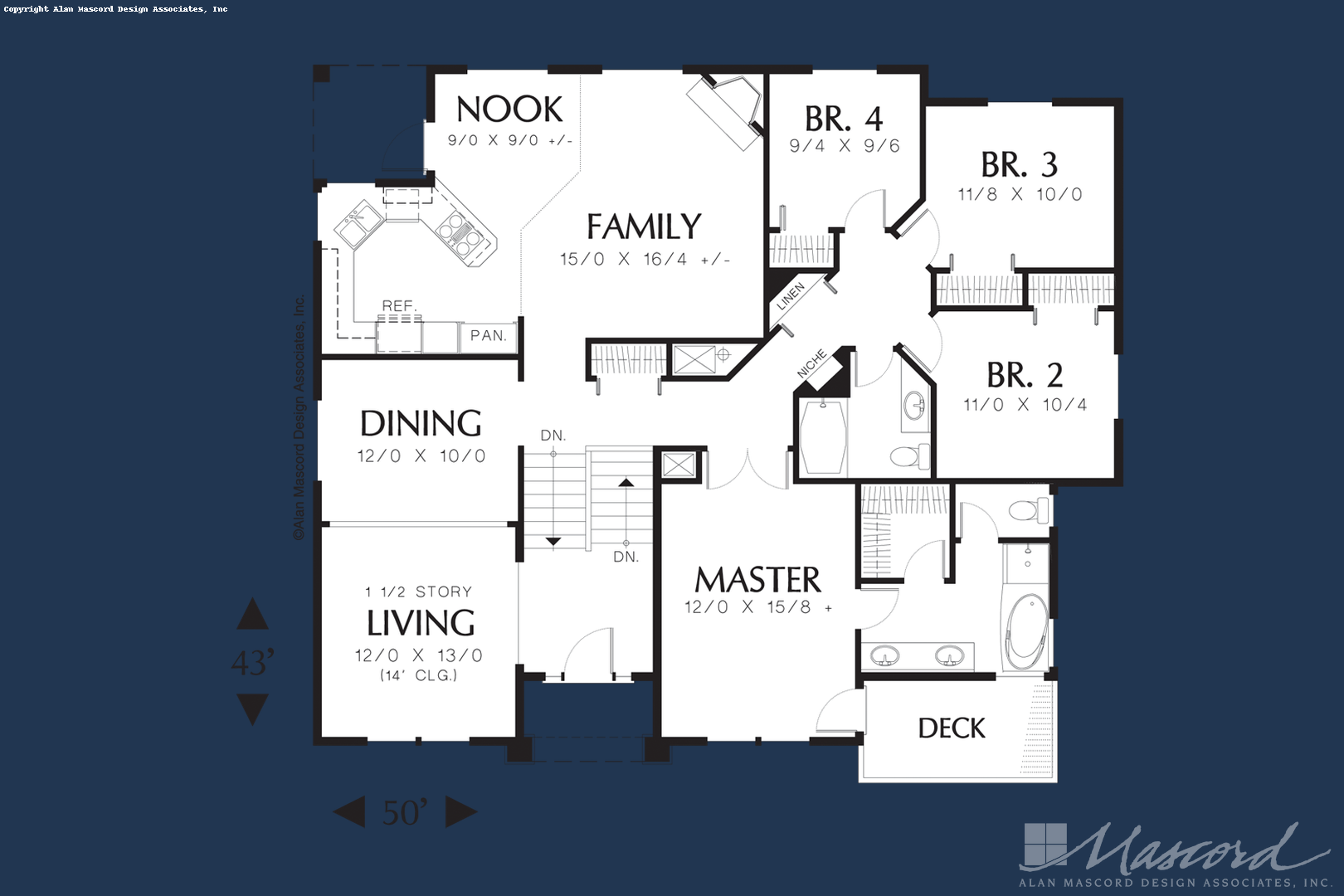 Traditional House Plan 1109A The Gresham: 1963 Sqft, 4 Beds, 2 Baths
