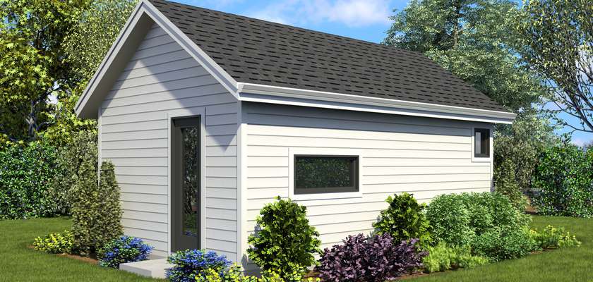 Contemporary House Plan 1181 The Moorpark: 322 Sqft, 0 Beds, 1 Baths