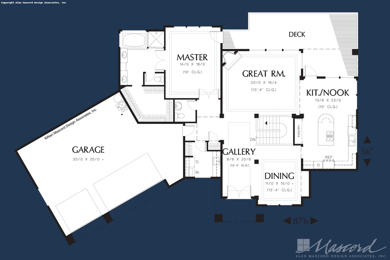 Contemporary House Plan 1312 The Cogan: 3557 Sqft, 3 Beds, 2.1 Baths