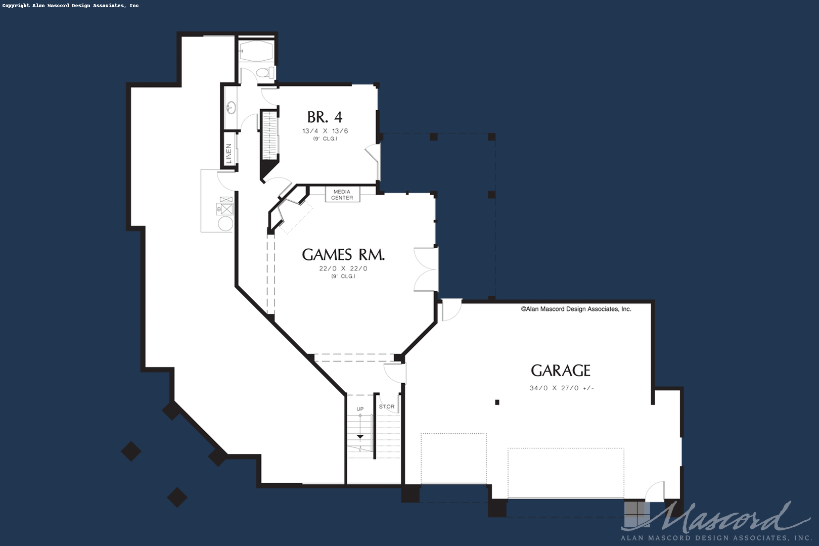 Contemporary House Plan 1401 The Tarbell: 4036 Sqft, 4 Beds, 3.1 Baths