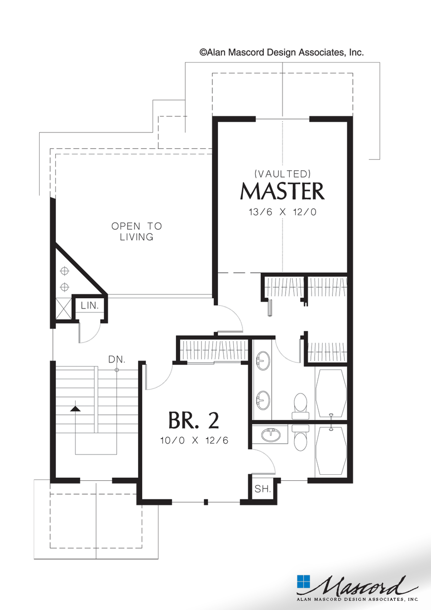 Traditional House Plan 2194 The Amerston: 1635 Sqft, 2 Beds, 2.1 Baths