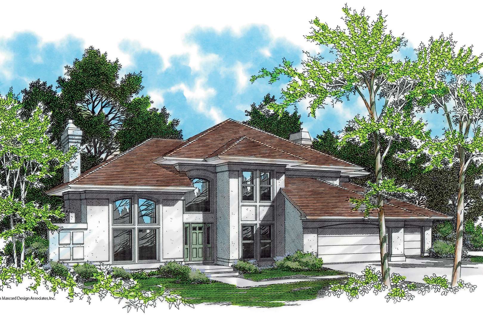 Contemporary House Plan B2206-Truss Roof The Silverston: 2724 Sqft, 3 ...