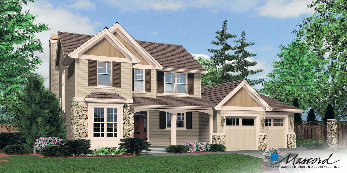 Mascord House Plan 22146A - The Dellwood