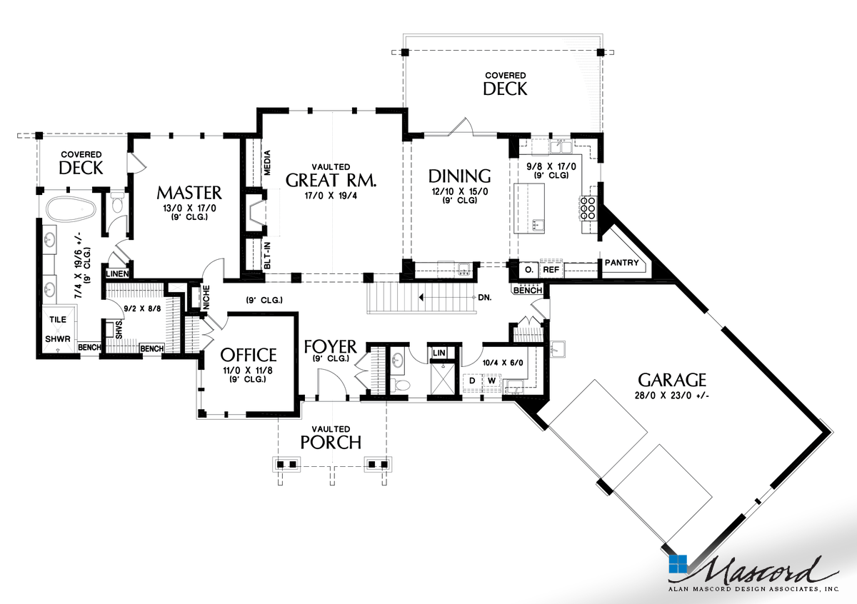 Craftsman House Plan 22156G The Blythewood: 3121 Sqft, 4 Beds, 3 Baths