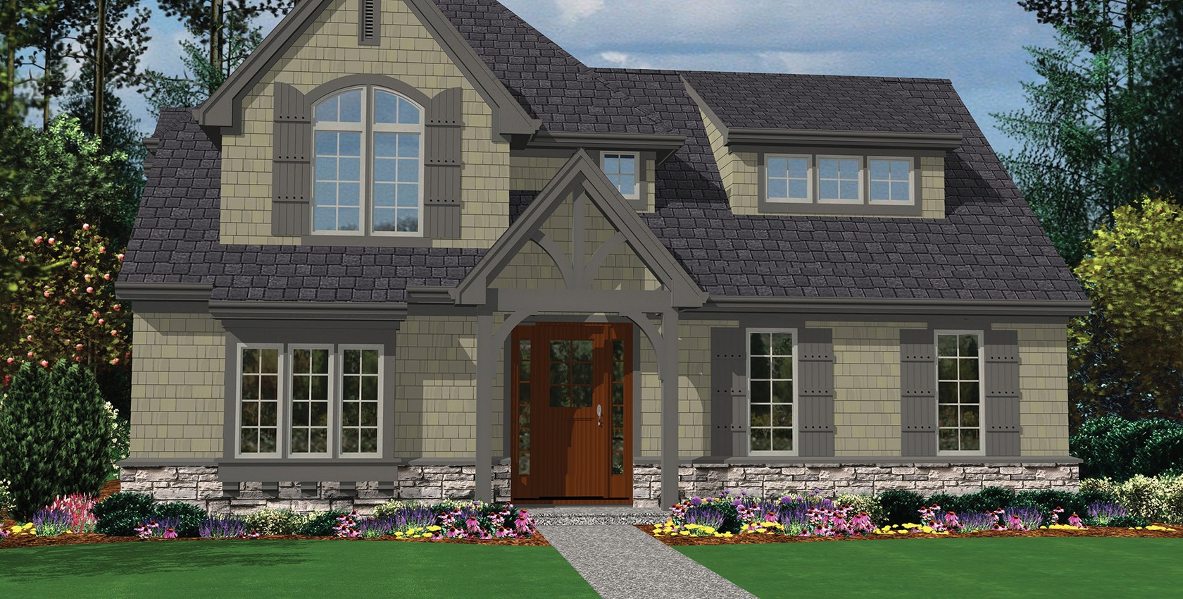 Mascord House Plan 22176 - The Davis