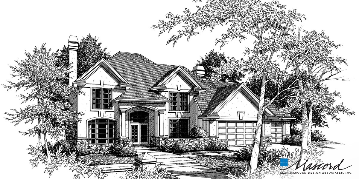 Mascord House Plan B2262A-Stick Roof - The Bellmond
