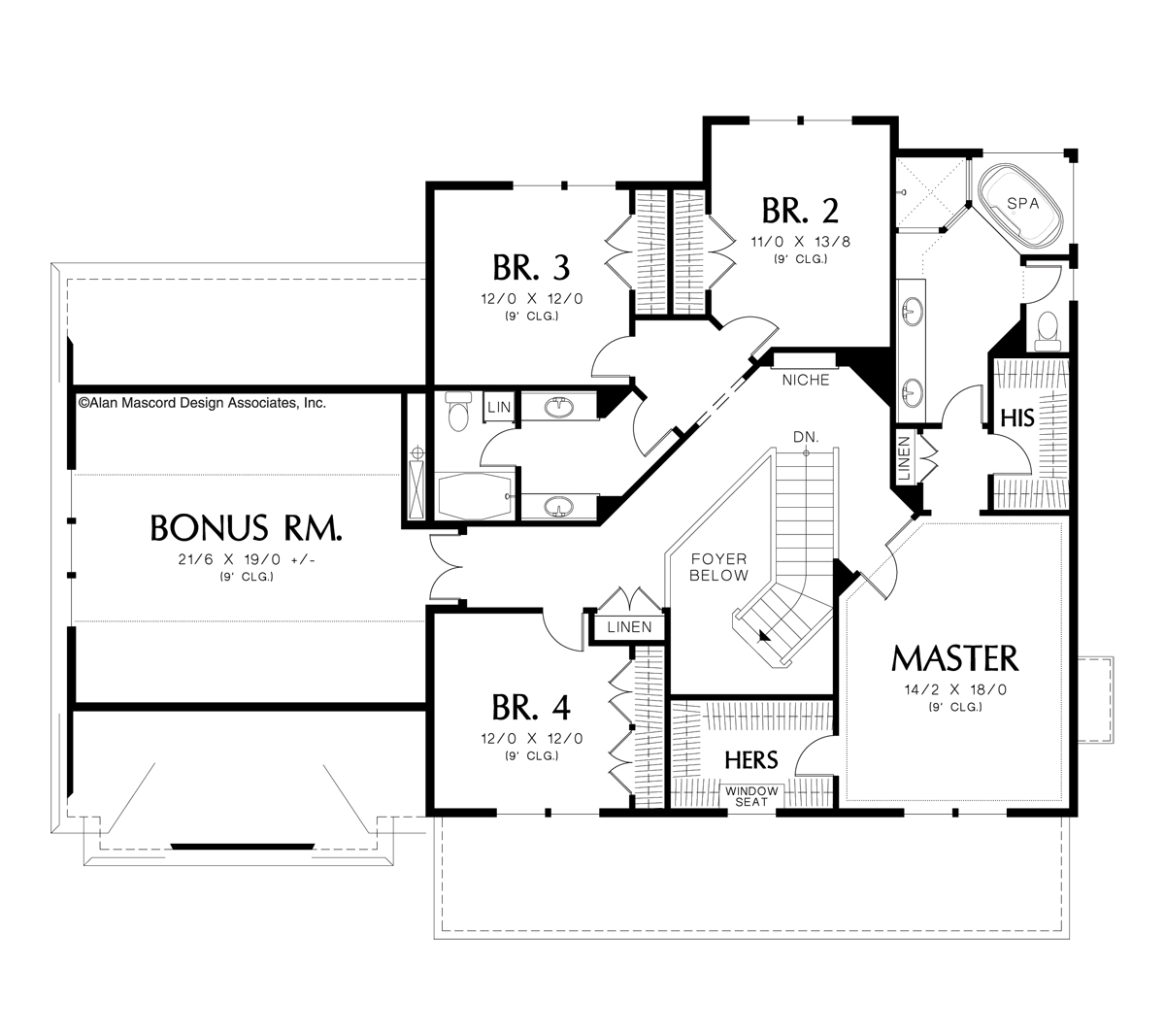 Country House Plan 2322F The Cameron: 3088 Sqft, 4 Beds, 2.1 Baths