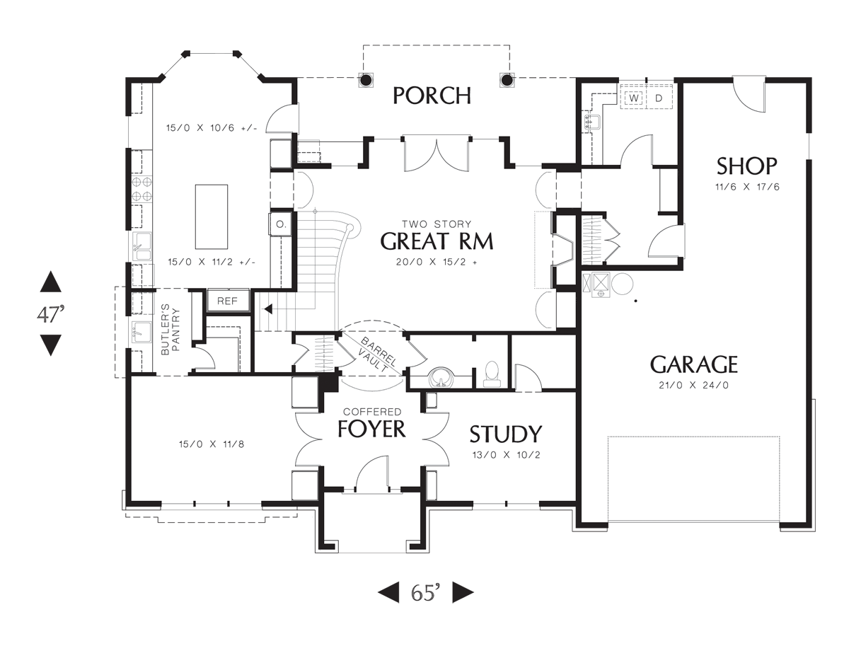 European House Plan 2392 The Kent: 3266 Sqft, 3 Beds, 3.1 Baths