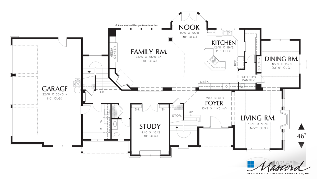 European House Plan 2422 The Fireglow: 4213 Sqft, 4 Beds, 3.1 Baths