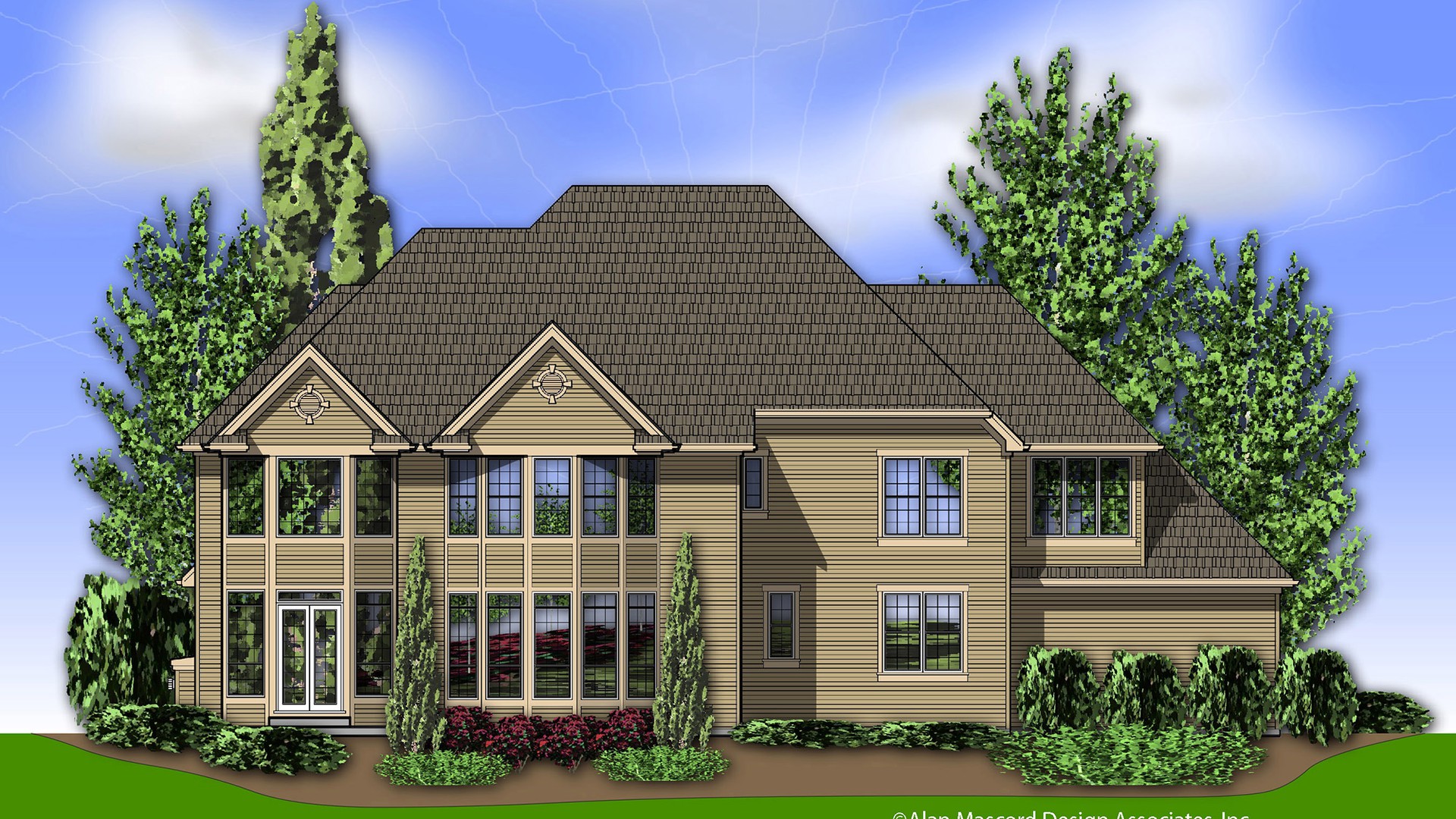 Colonial House Plan 2439 The Harwood: 5279 Sqft, 5 Beds, 4.2 Baths